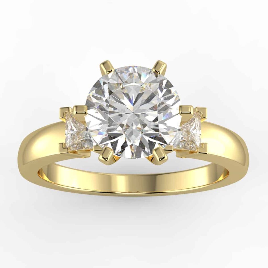 3-Stone Diamond Ring Mount (1/4cttw) - Jewelry Exchange