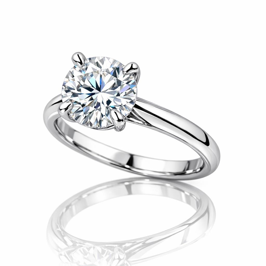 3ct Lab-Grown Round Diamond Solitaire - Jewelry Exchange